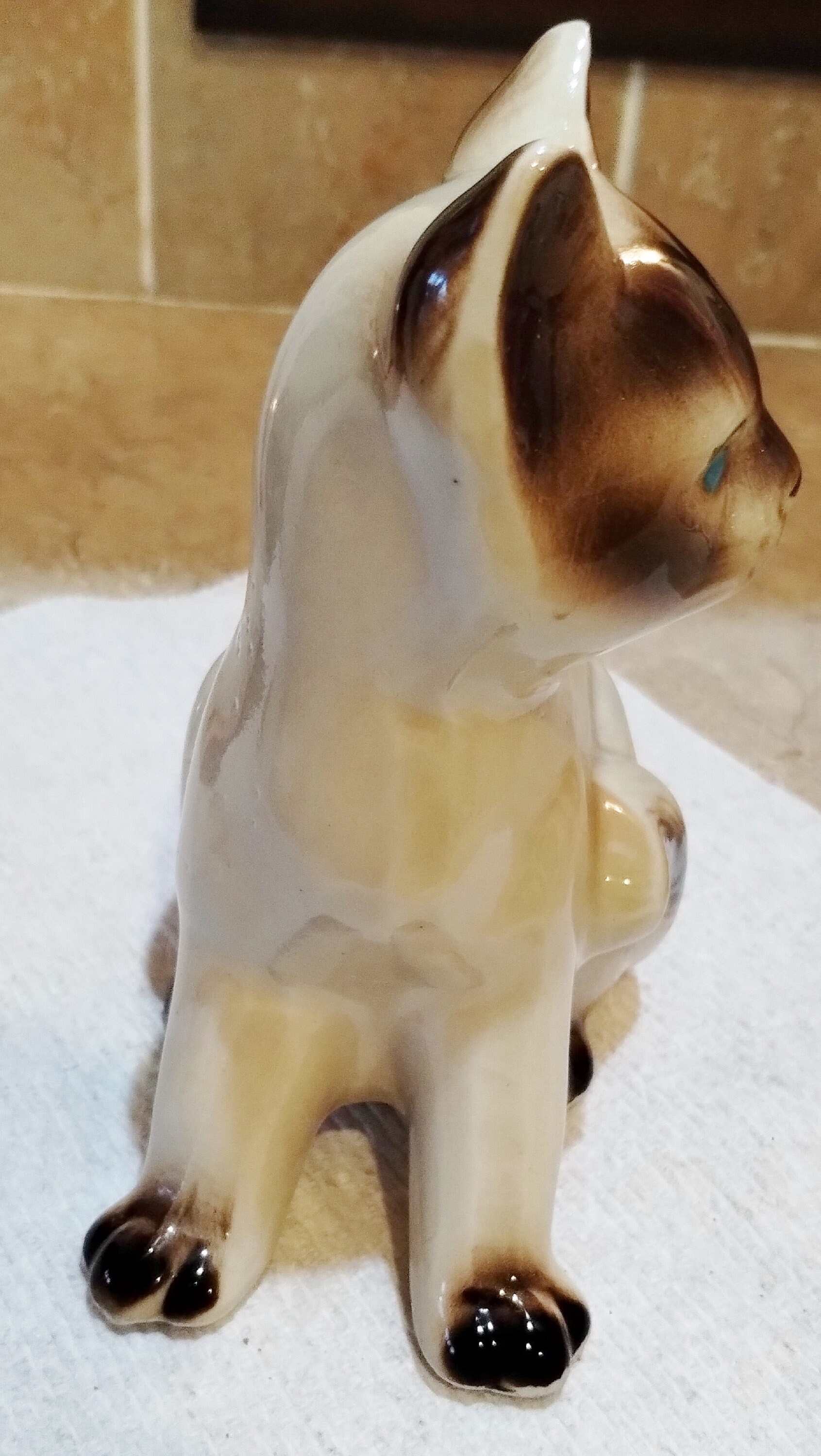Vintage Ceramic Siamese Cat Made in Brazil - Etsy
