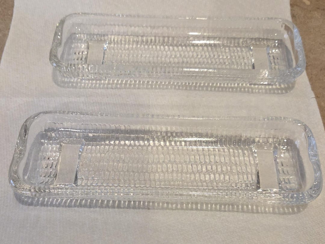 Two Vintage Clear Glass Corn on the Cob Dishes - Etsy