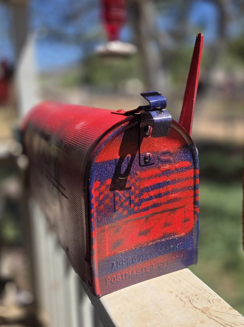 Vintage R- Painted Mailbox, Steel City Corp, Youngs OH. - Etsy