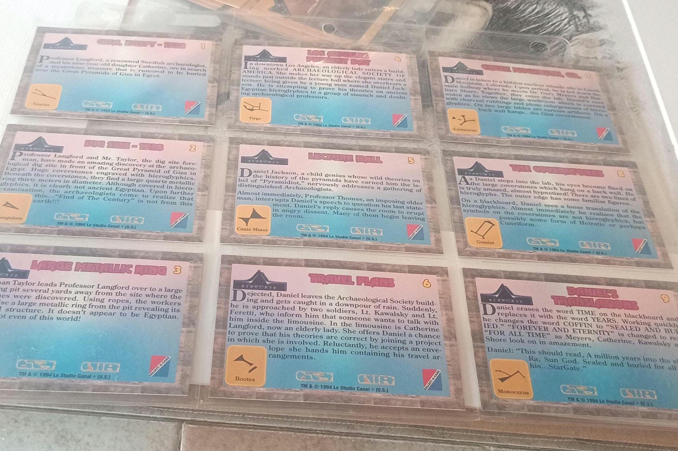 Stargate Trading Cards 1-99 Set ..by Lee Studio Canal 1994 in Plastic ...