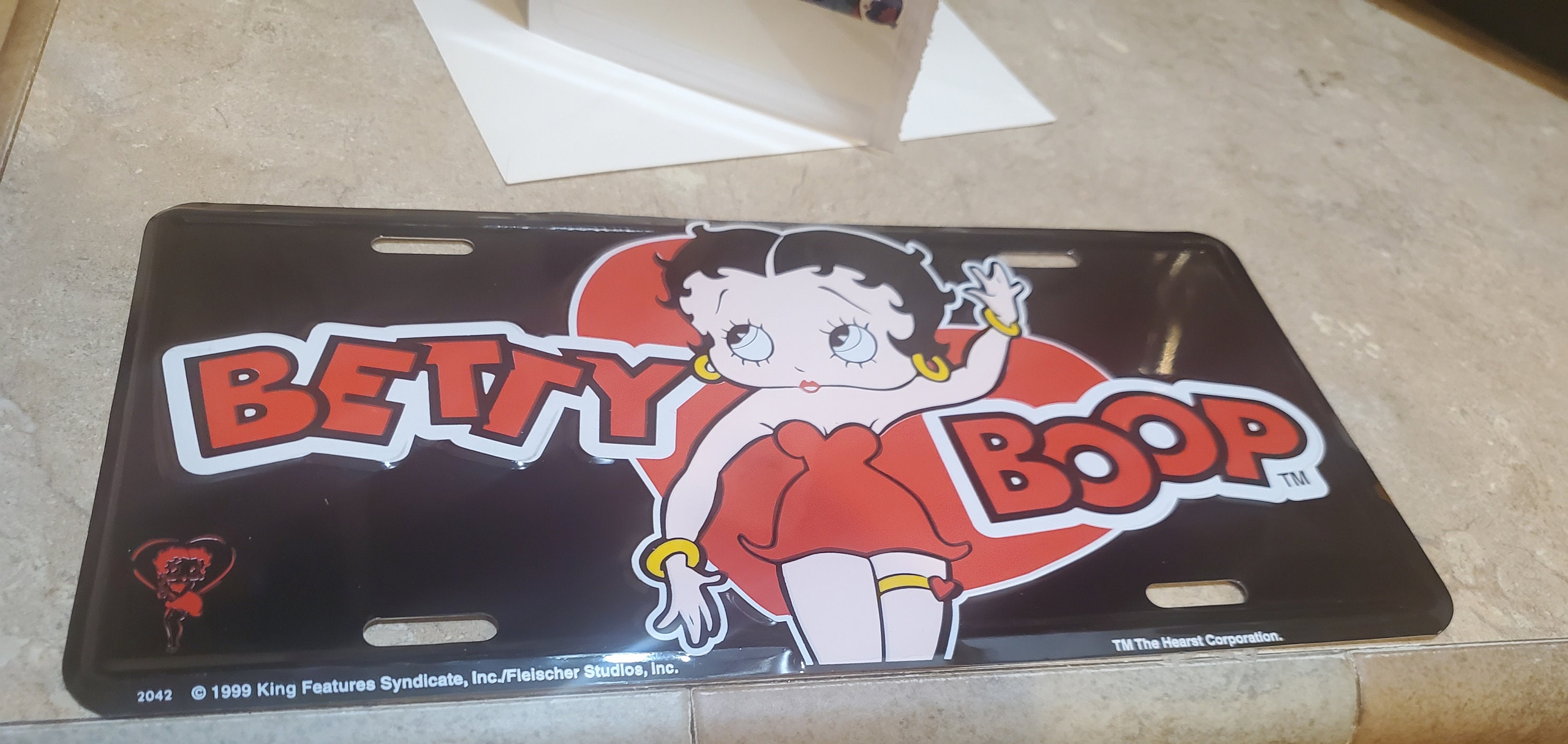 BETTY BOOP License Plate With Betty Boop Card - Etsy