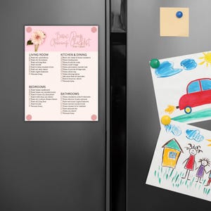 Cute Pink Cleaning Checklist PDF, Modern Deep & Basic Cleaning List ...