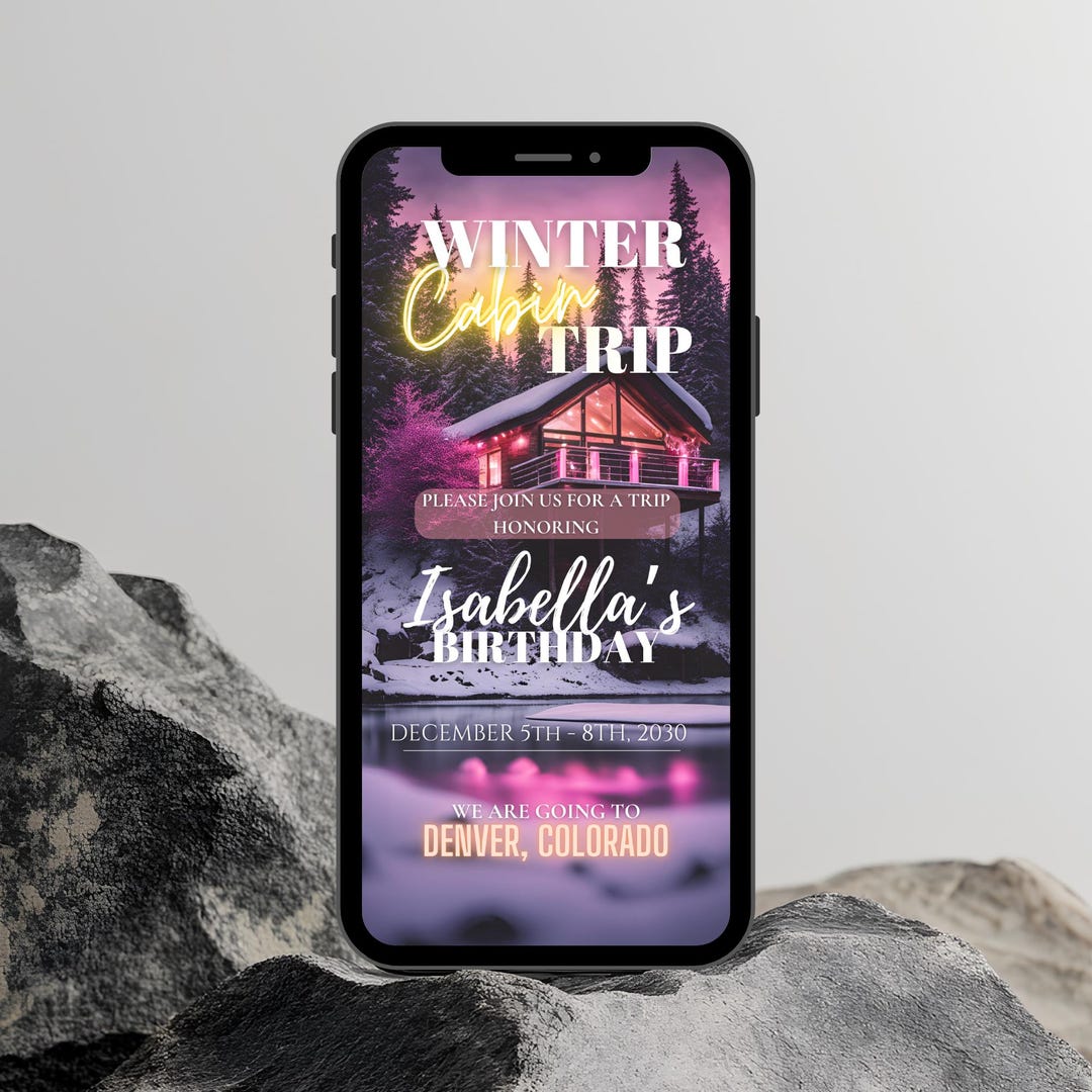 Winter Cabin Birthday Trip, Cabin Itinerary Template, Girl Birthday ...