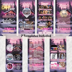 Winter Cabin Birthday Trip, Cabin Itinerary Template, Girl Birthday ...