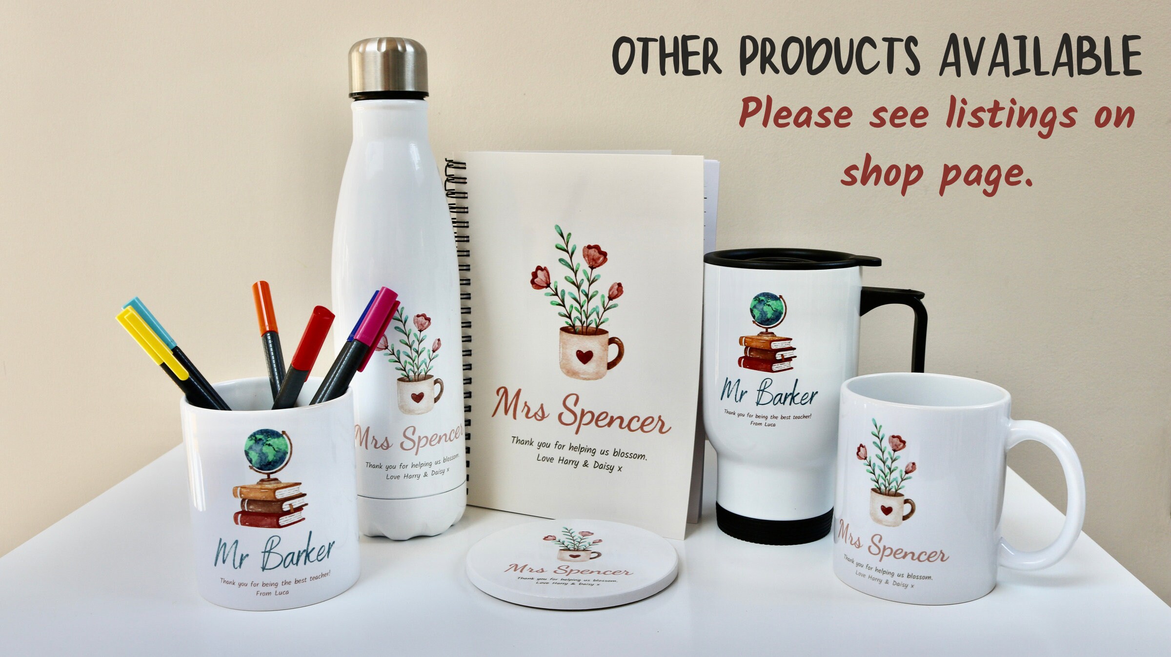 Personalised Teacher Gift Reusable Water Bottle TA Gift - Etsy UK