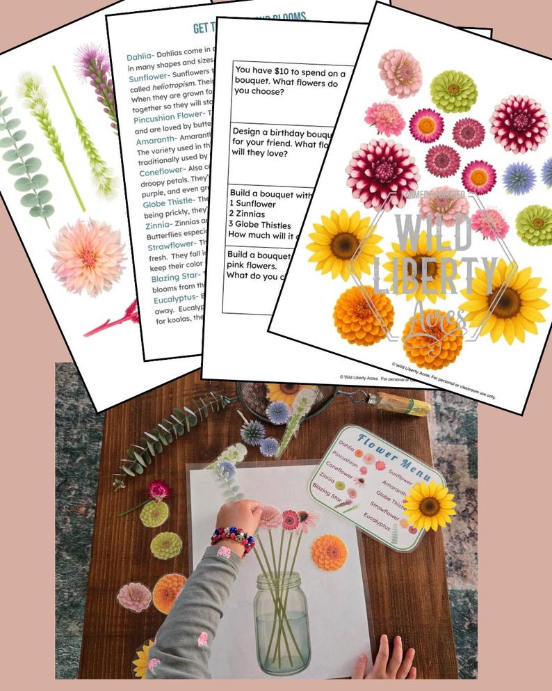 Flower Shop Dramatic Play Printable - Build A Bouquet Activity for ...