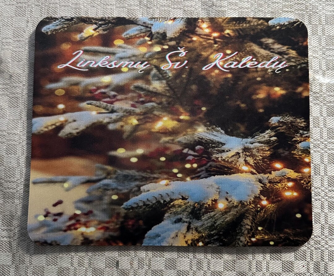Lithuanian “linksmu Kaledu” Mouse Pad - Etsy