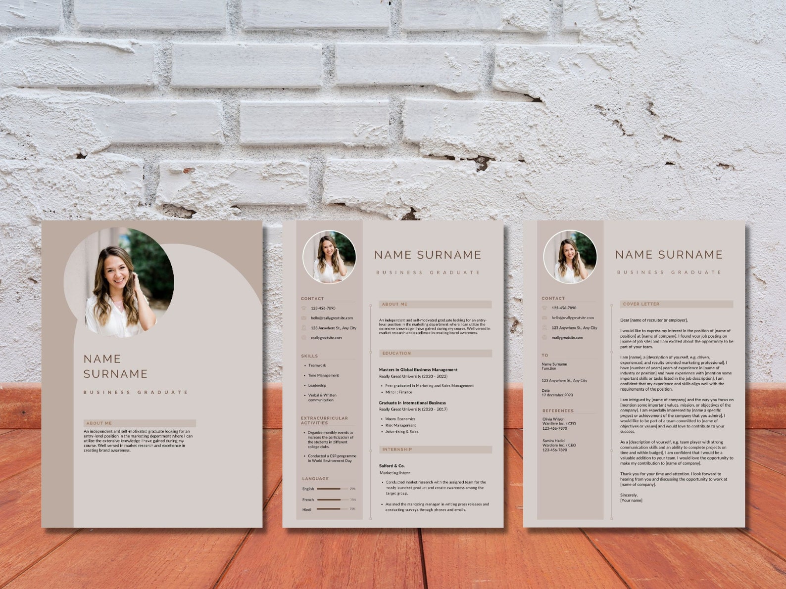 Editable Resume Template Bundle for Your Dream Job Application ...