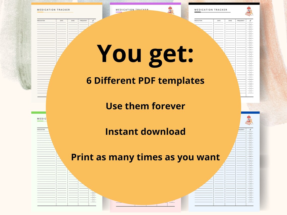 Editable Medication Log Printable Supplement Tracking Template ...