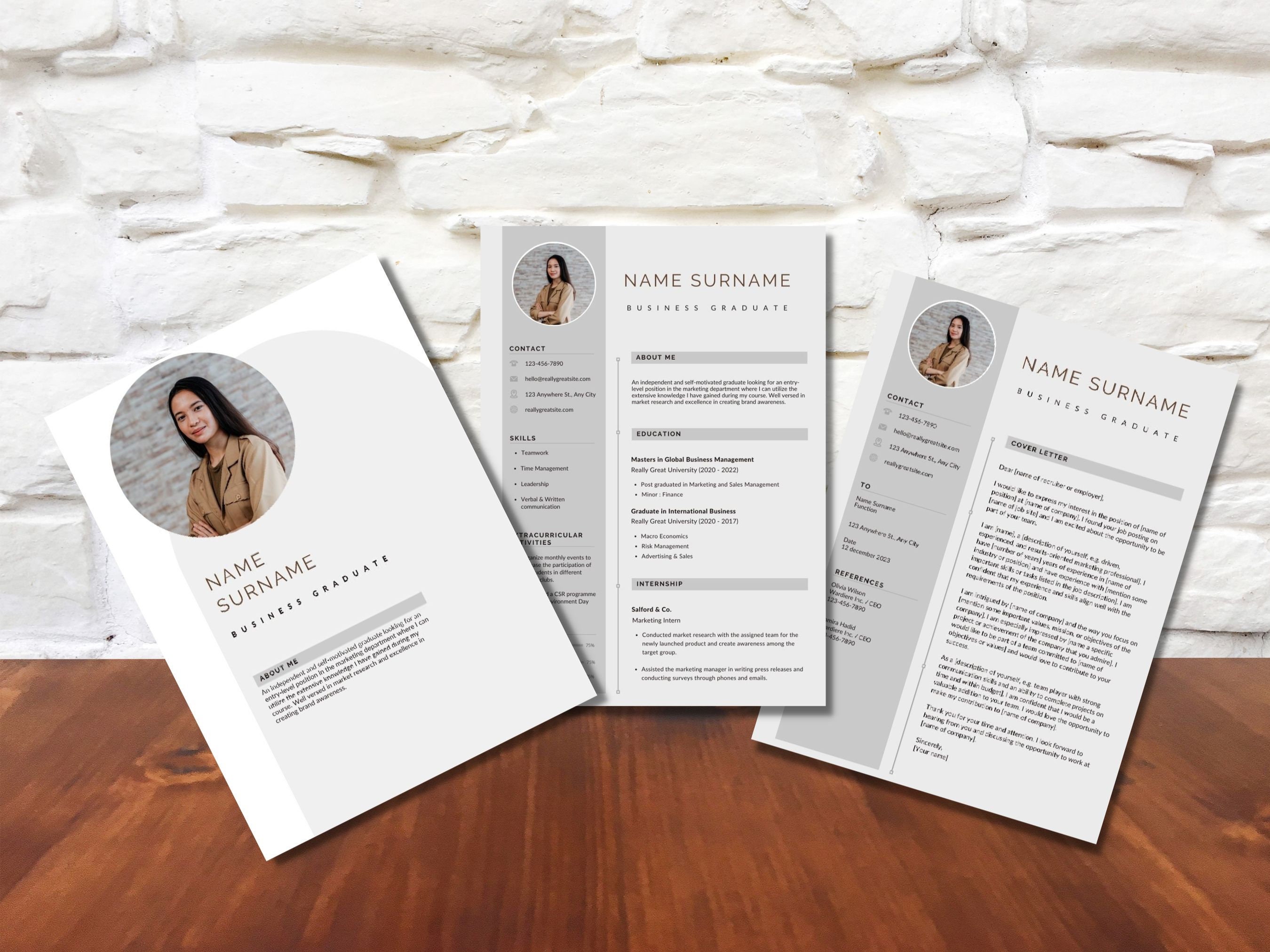Editable CV Template Bundle for Your Dream Job Application Professional ...