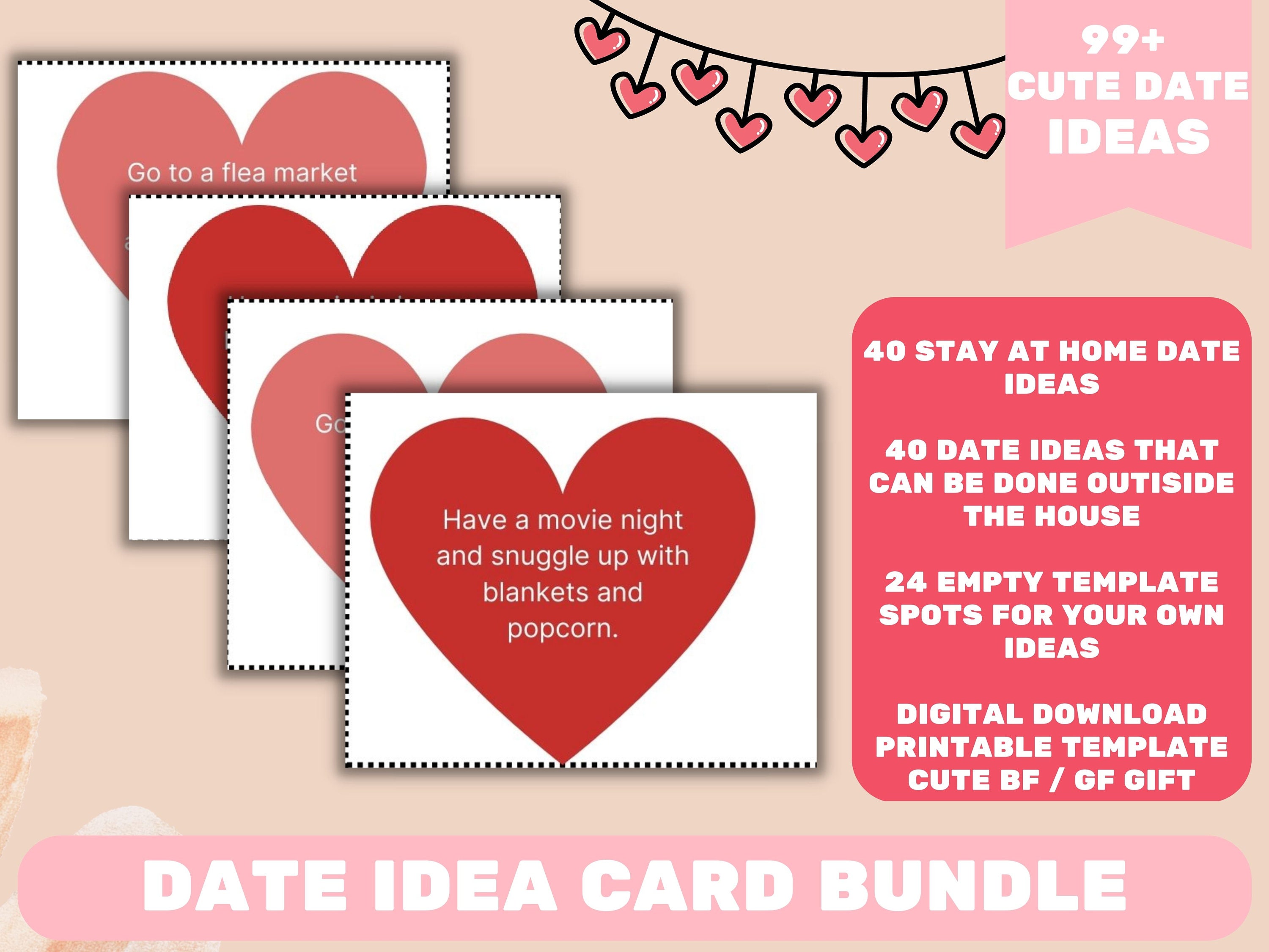 Date Night Jar, Couple Activities Printable, Romantic Date Ideas, Date ...