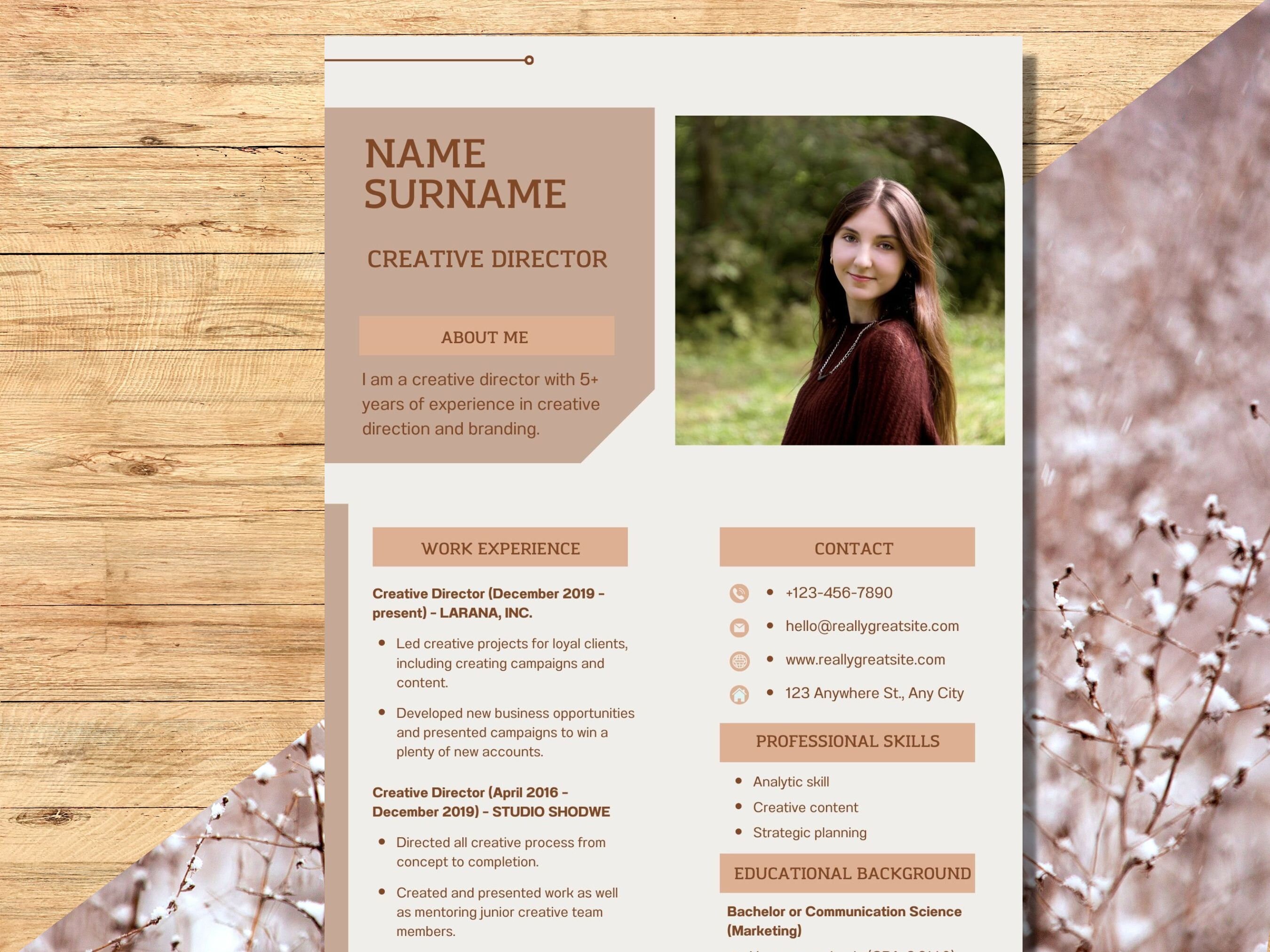 Cv Template CV Template Professionele Cv-sjabloon Canva / - Etsy Singapore