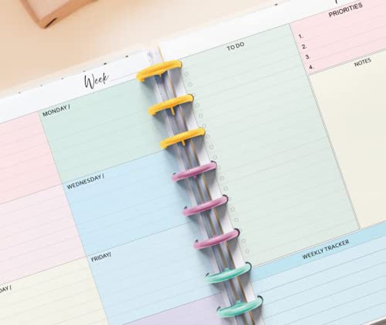 11-disc Undated Weekly Planner Inserts: 8.5 X 11 Refills - Etsy