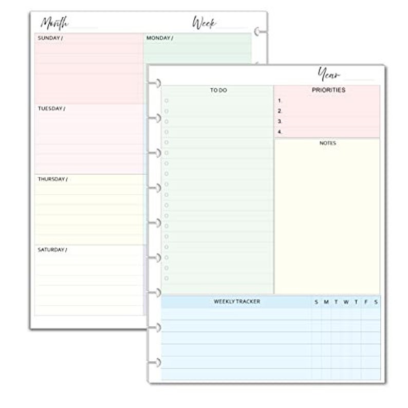 9-disc Undated Weekly Planner Inserts: Classic Happy Planner Refills - Etsy