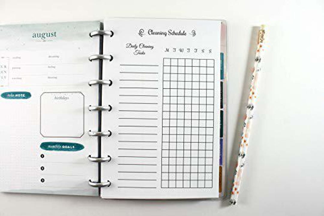 Cleaning Schedule for Mini Happy Planner, Mini Cleaning Planner, Mini ...