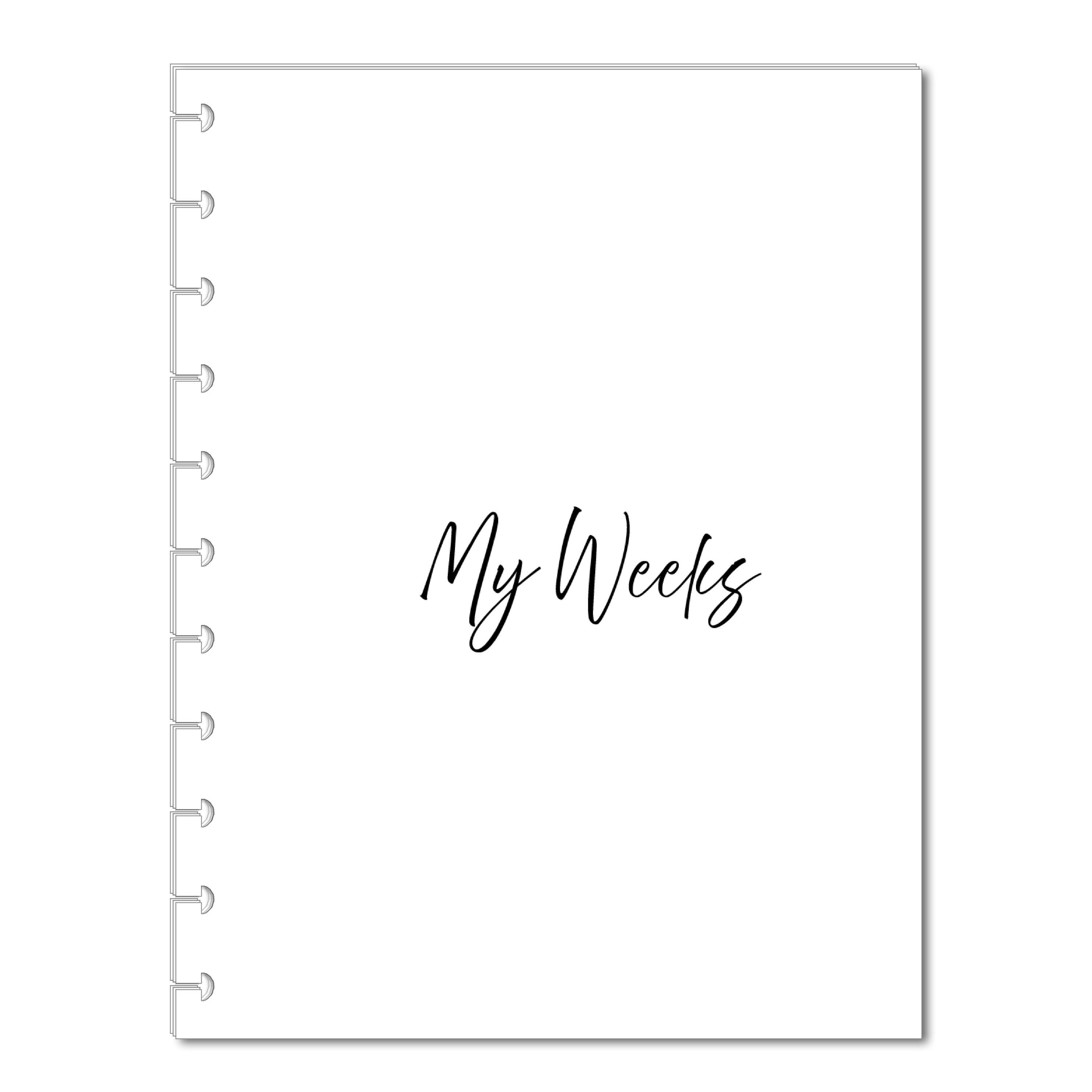 11-disc Undated Weekly Planner Inserts: 8.5 X 11 Refills - Etsy