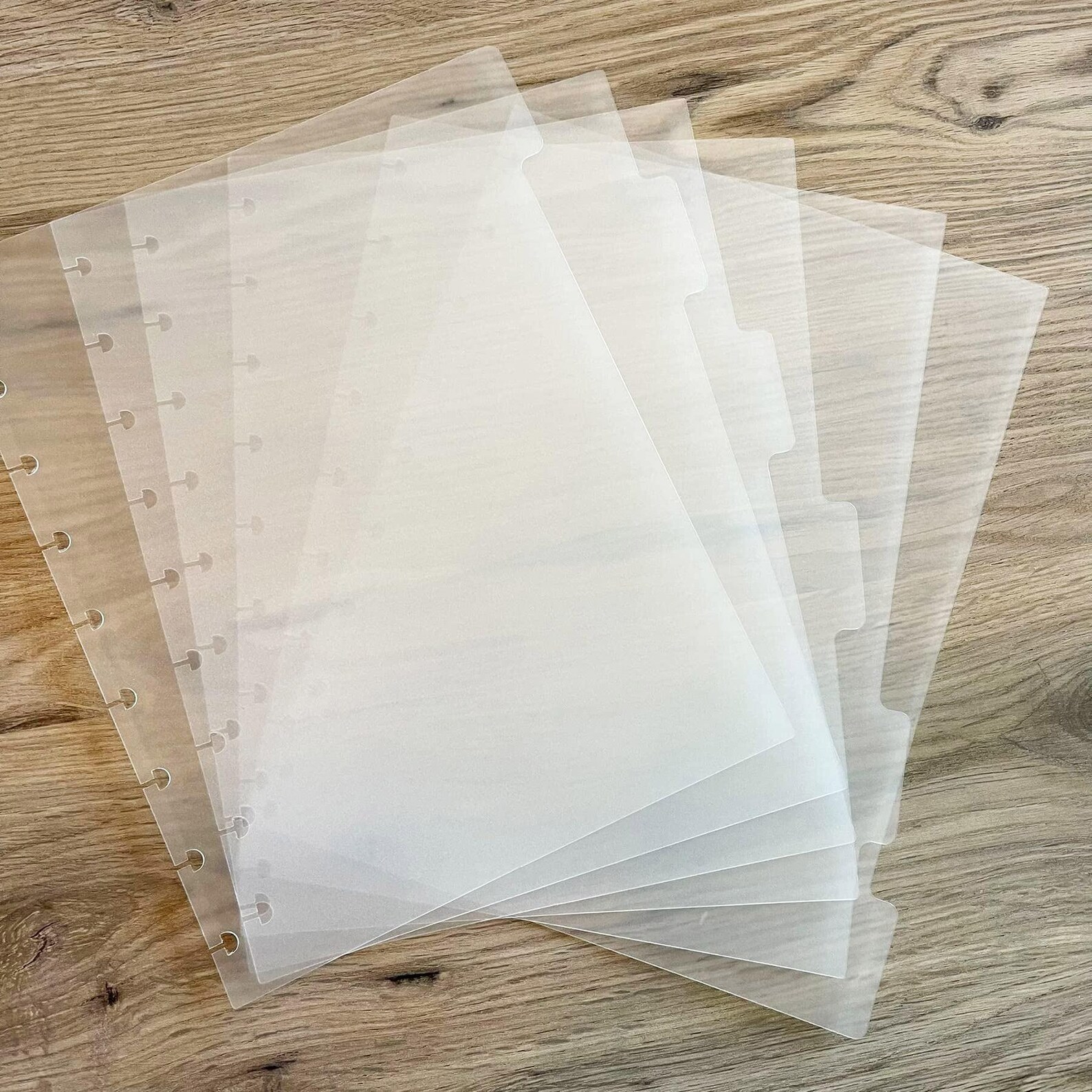 6 Clear Blank Binder Dividers for 9-discs Classic Size (7'' X 9.25 ...