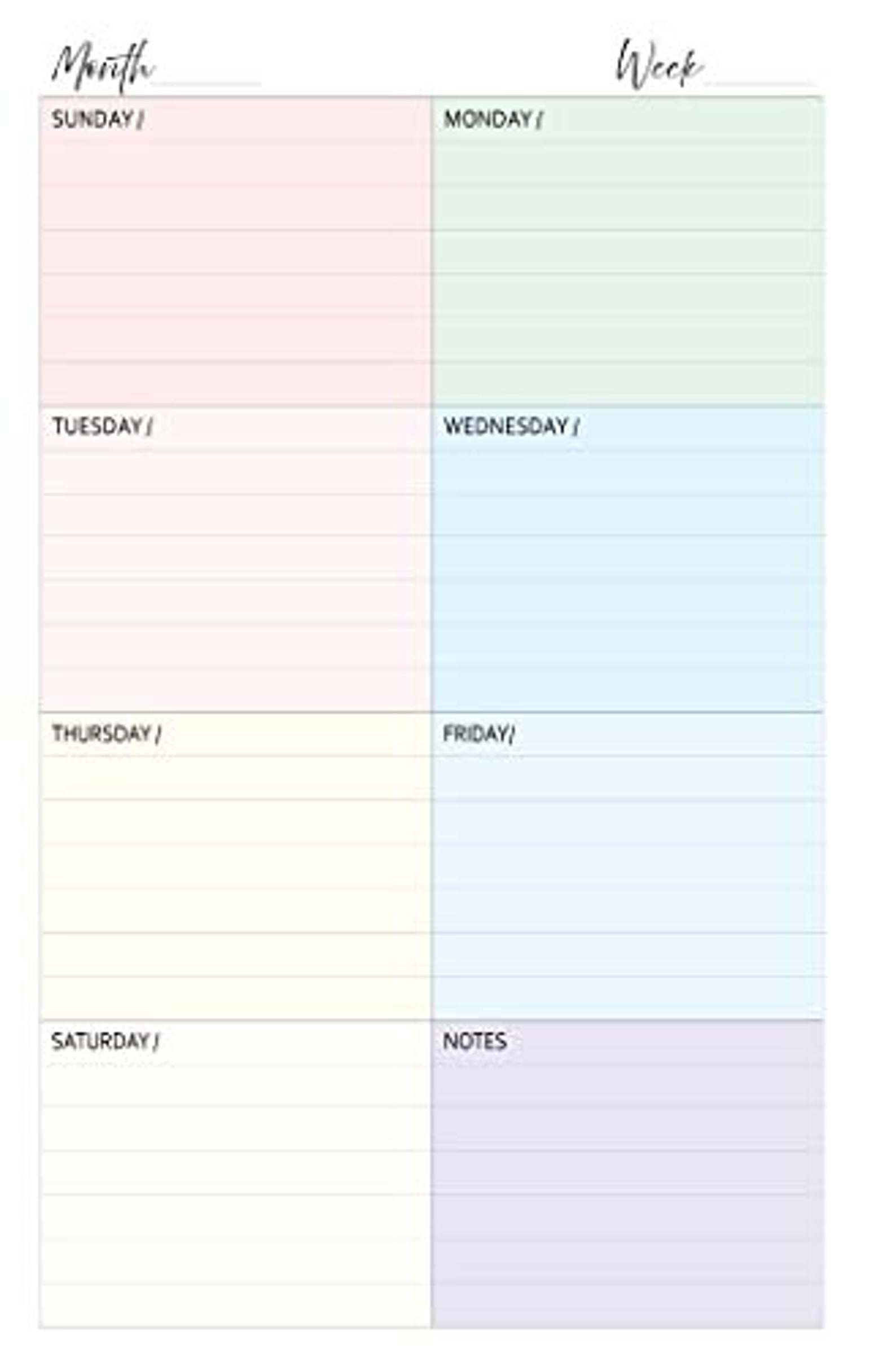 7-disc Undated Weekly Planner Inserts Fits Mini Happy Planners and ...