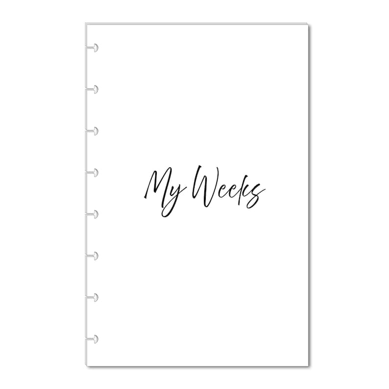 11-disc Undated Weekly Planner Inserts: 8.5 X 11 Refills - Etsy