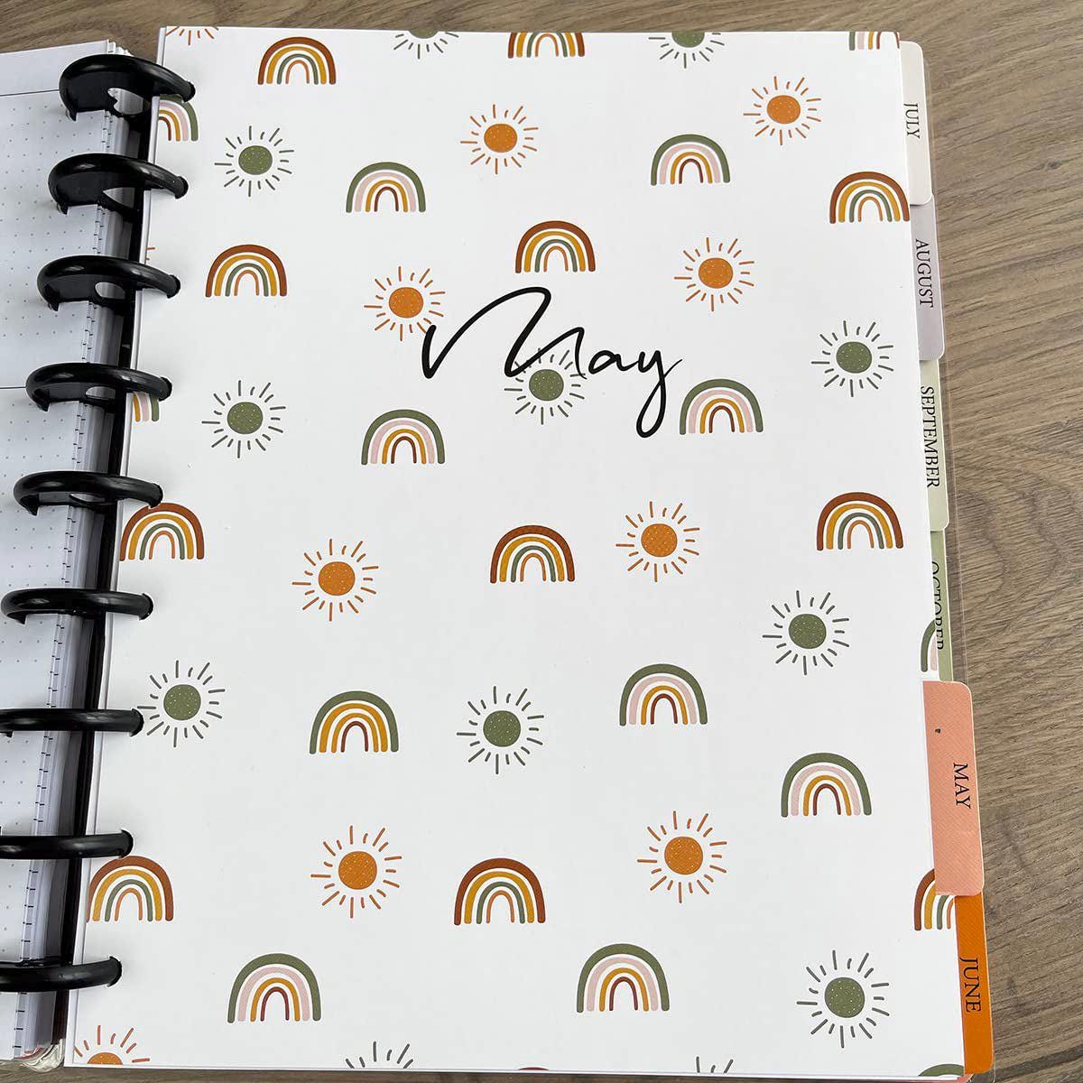 Monthly Binder Dividers Set for Classic Size Happy Planners, 9-disc ...
