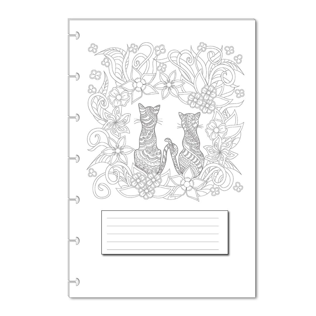 Undated Monthly Calendar Refill With Coloring Cat Kitten Pages for ... Undated Monthly Calendar Refill With Coloring Cat Kitten Pages for ...