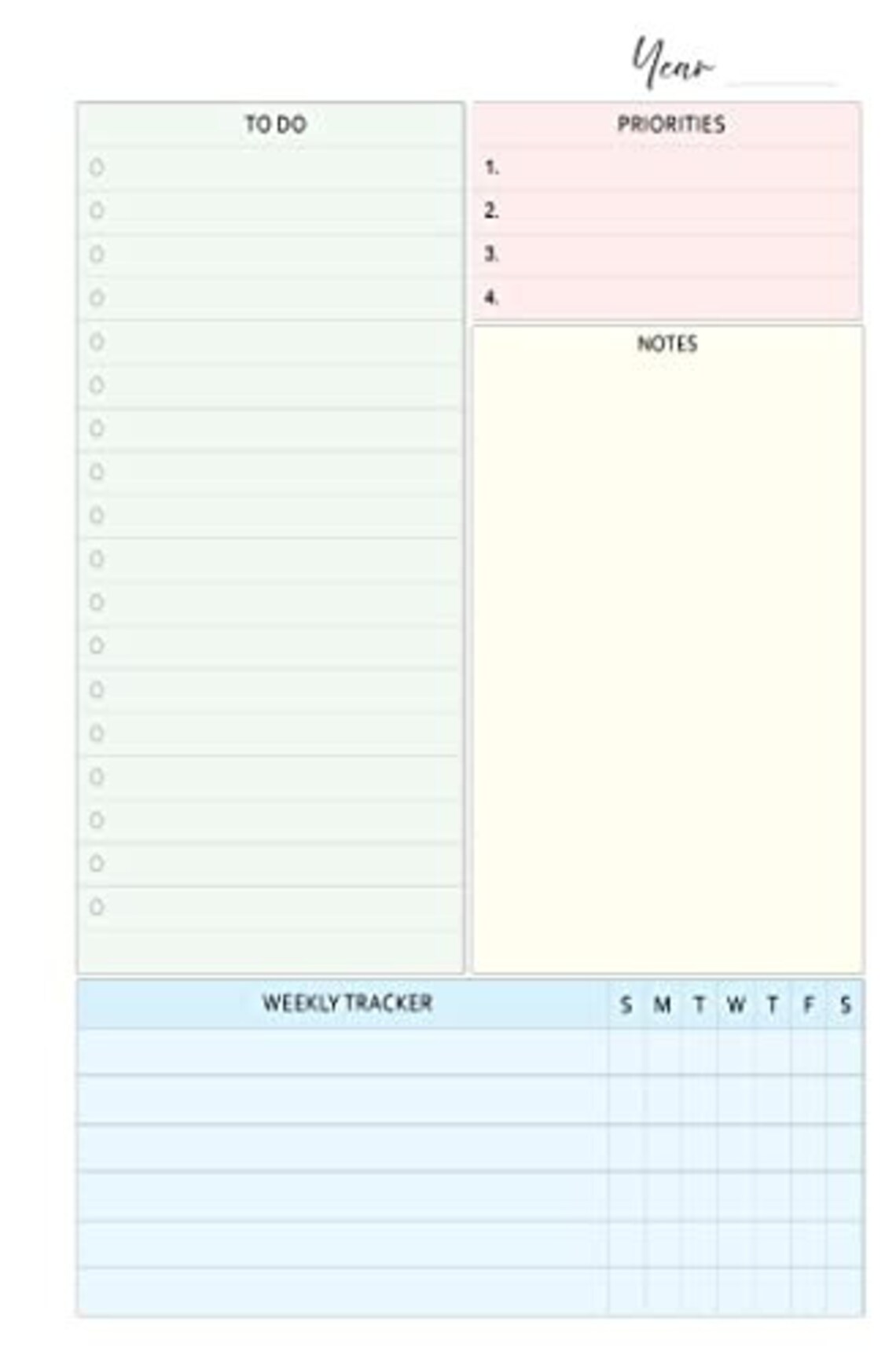 7-disc Undated Weekly Planner Inserts Fits Mini Happy Planners and ...