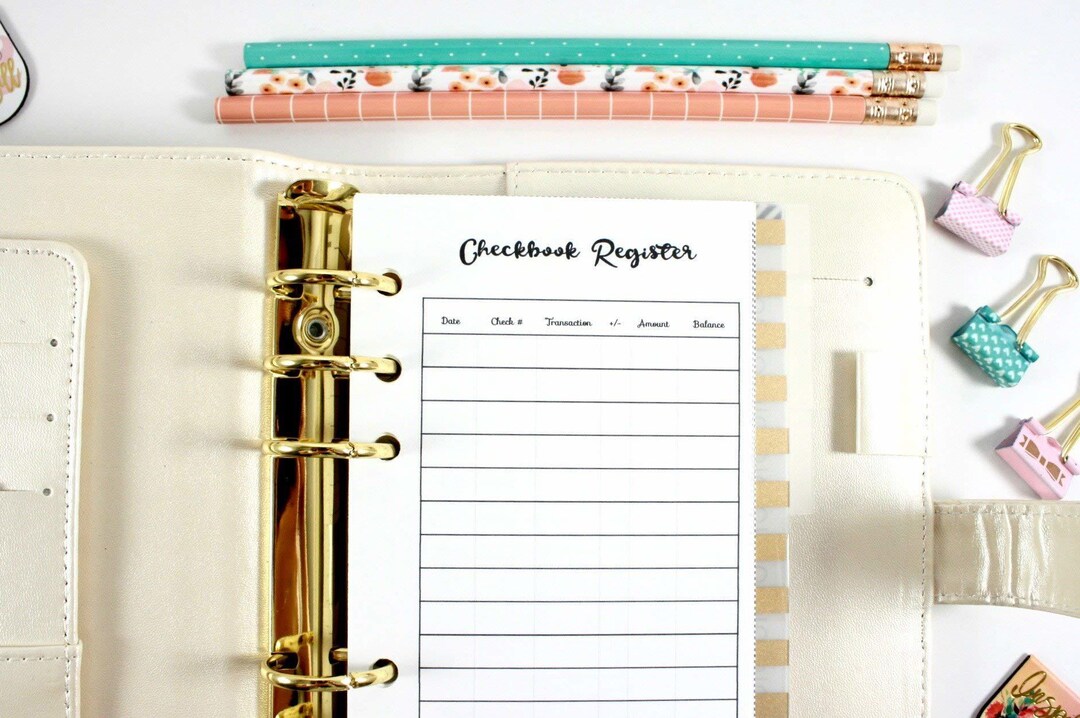 Personal Checkbook Register Fits With Kate Spade Personal Planner ...