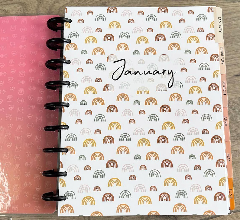 Monthly Binder Dividers Set for Classic Size Happy Planners, 9-disc ...