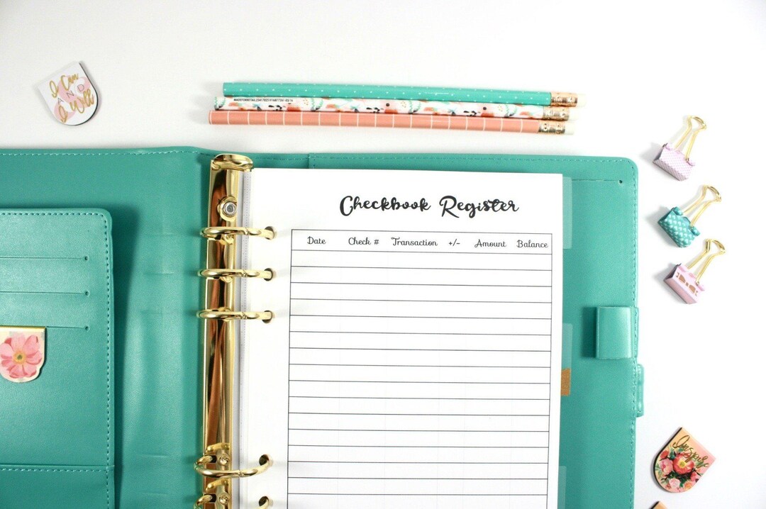 A5 Planner Checkbook Register, Filofax A5 Planner Inserts, Carpe Diem ...