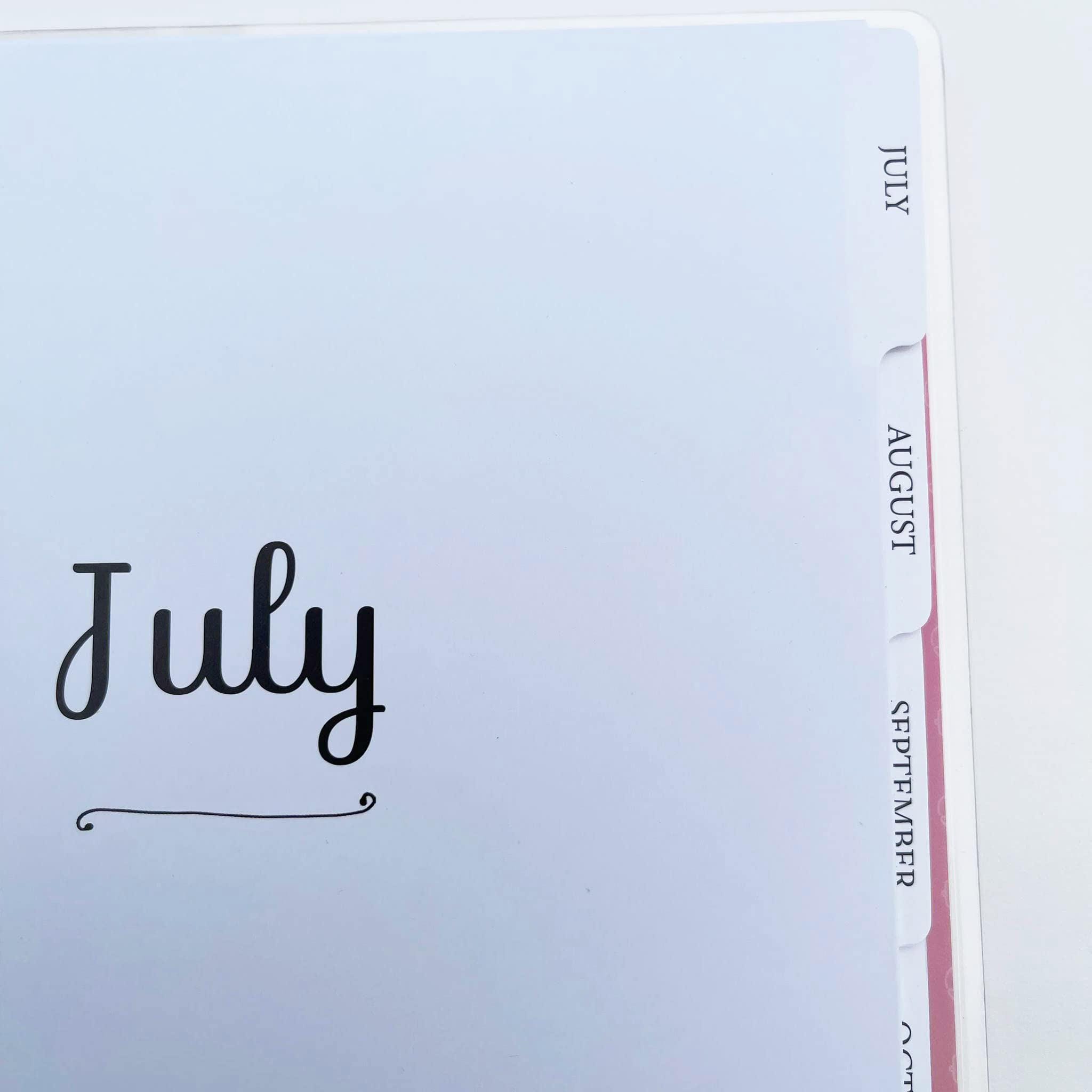 Monthly Binder Dividers Set Fits 9-disc Planners, Classic-size Monthly ...