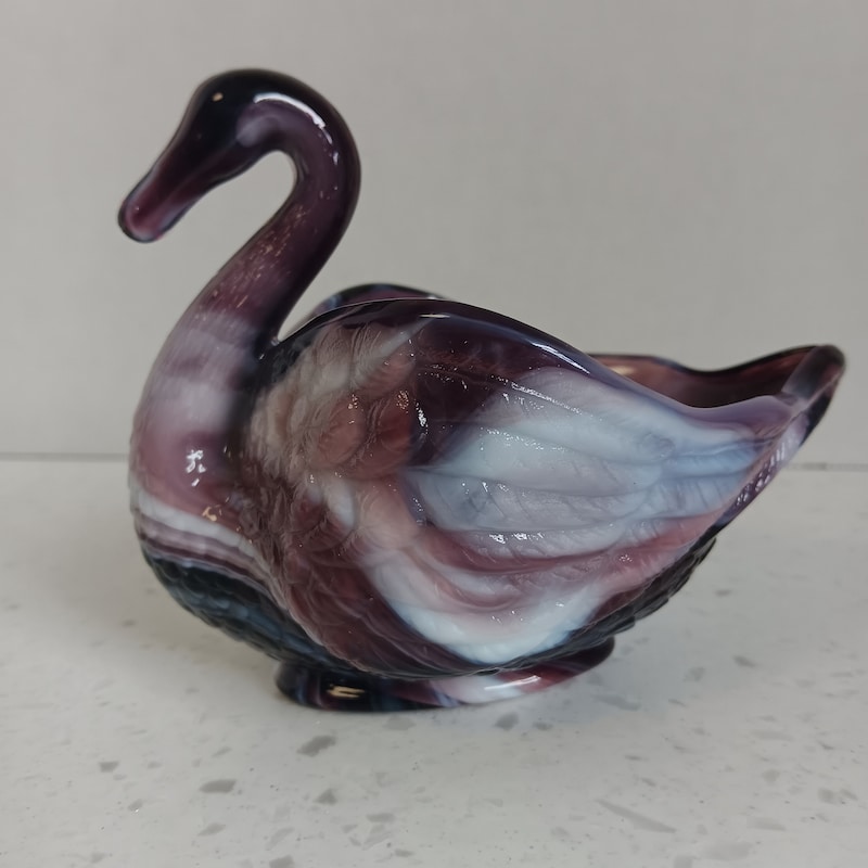 Glass Swan - Etsy