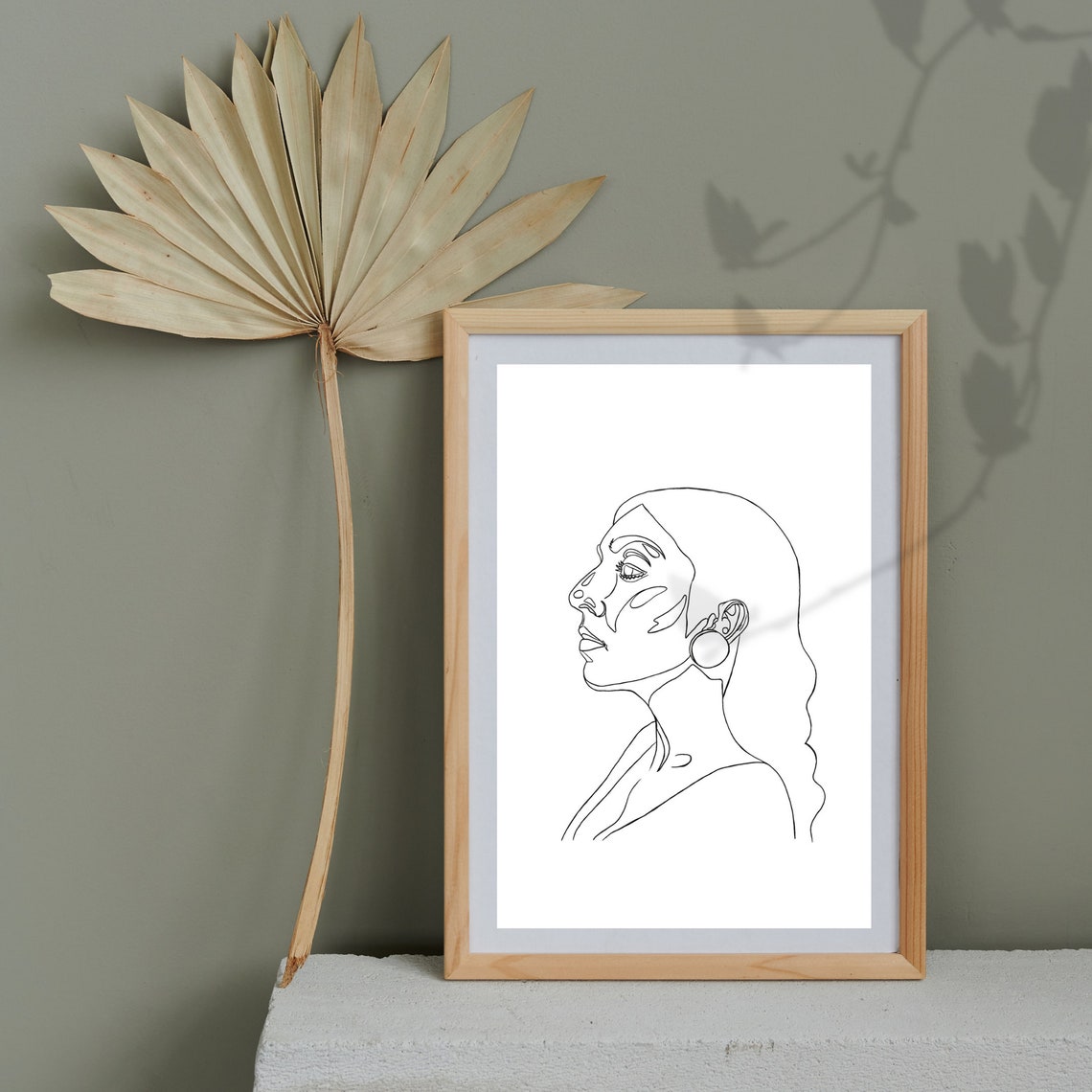 Line Art Wall Art Minimalist Portrait Digital Download - Etsy