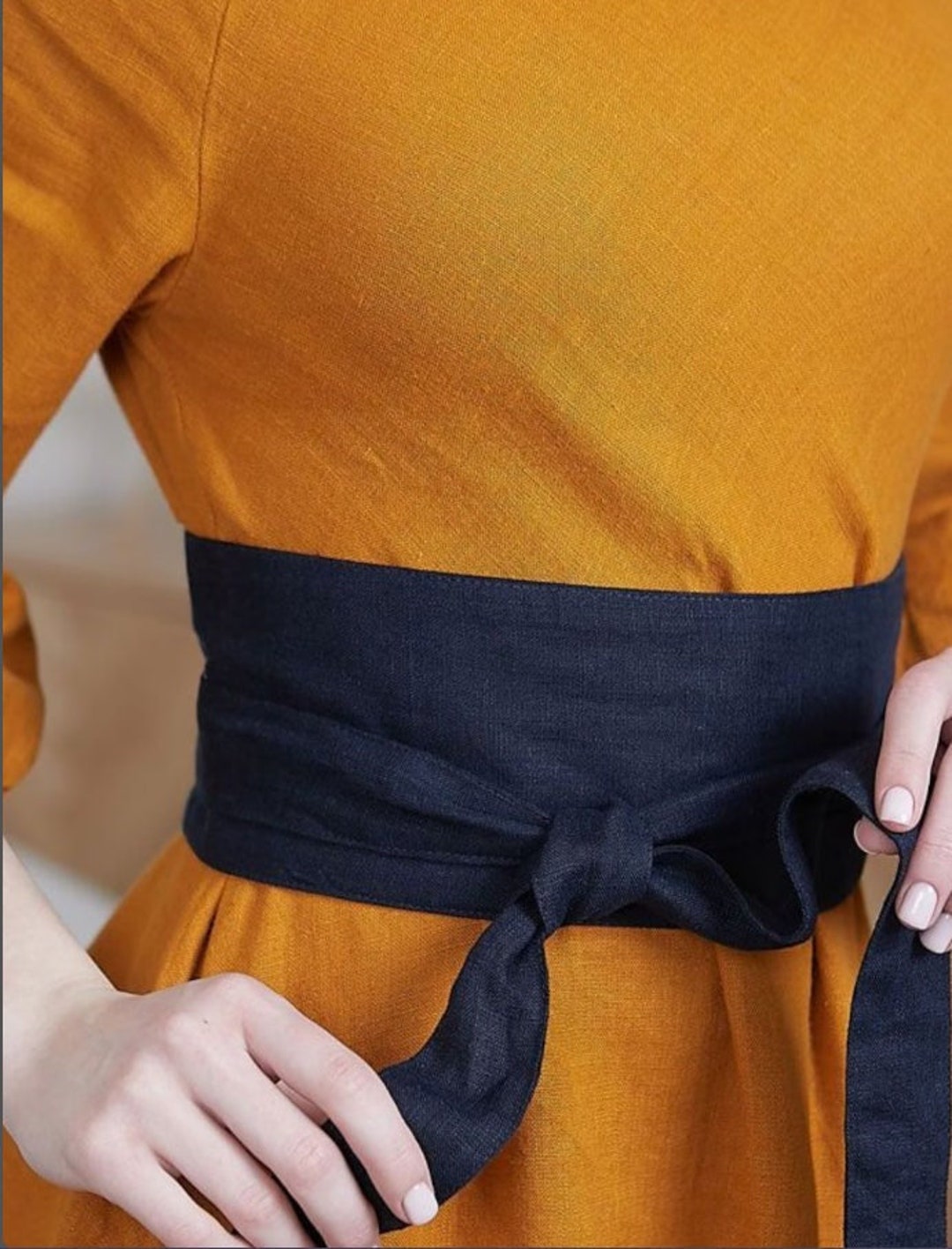 OBI Belt, Corset Belt, LINEN Belt, Wide Waist Belt, Personalized ...
