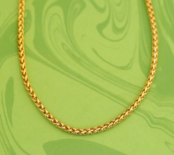 Vintage Gold Tone Braids Elegant Chain Necklace 24 Inch by - Etsy