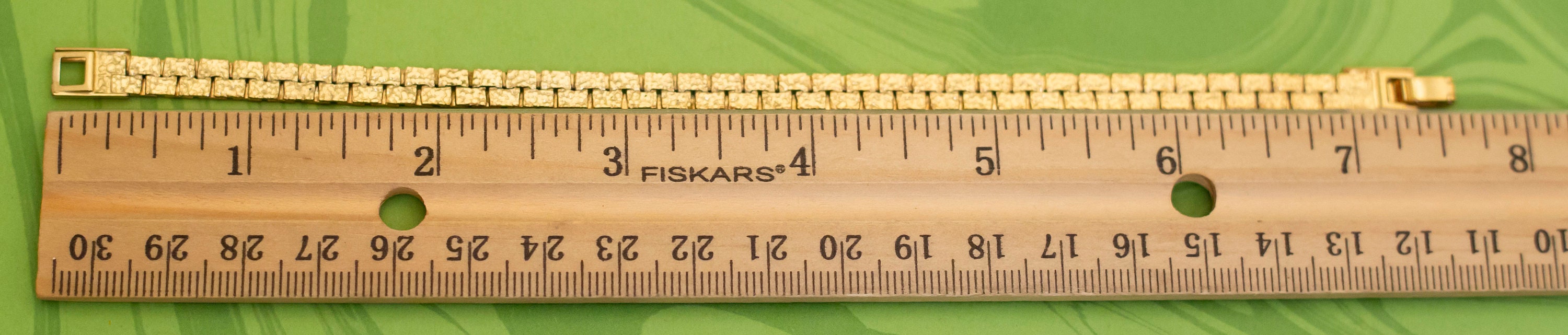 Vintage Brick Chains Gold Tone Chain Bracelet 7 1/2 Inches W10 - Etsy