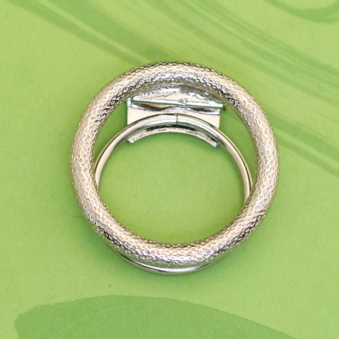 Vintage Minimalist Snakeskin Silver Ring Clip by Western Germany - W12 ...