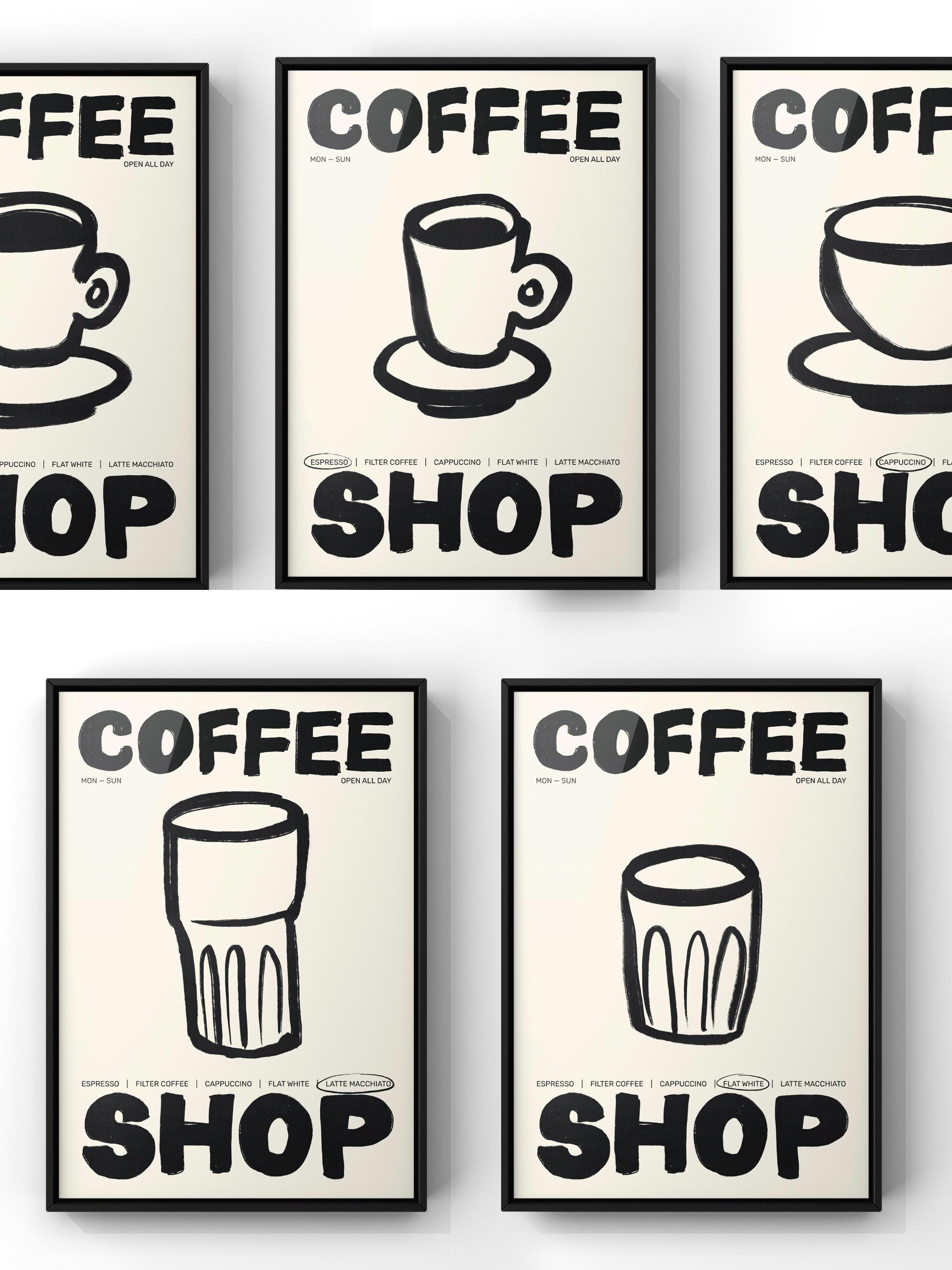 Coffee Shop Poster: Open kunst-druck Wand-kunst - Etsy