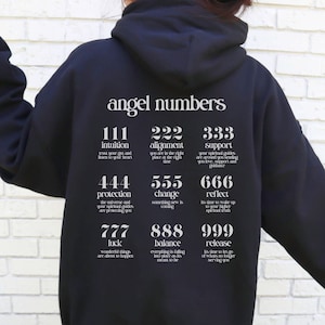 Angel Number Hoodie, Mystical Celestial Hoodie, Angel Core Aesthetic ...
