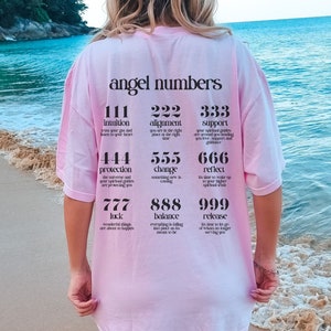 Angel Number Shirt, 444 Shirt, 777 Shirt, 111 Shirt, Words on Back ...