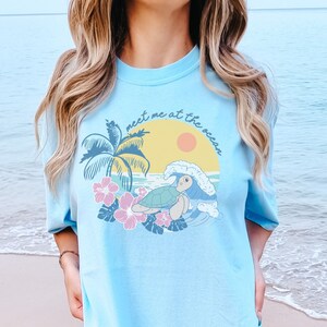 Meet Me at the Ocean T-shirt, Beach Vibes Comfort Colors Tee, Beachy ...