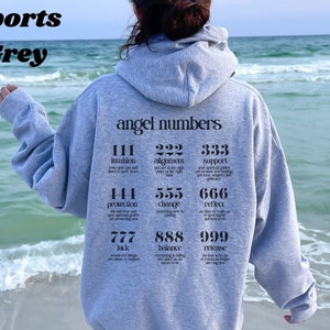 Angel Number Hoodie, Mystical Celestial Hoodie, Angel Core Aesthetic ...