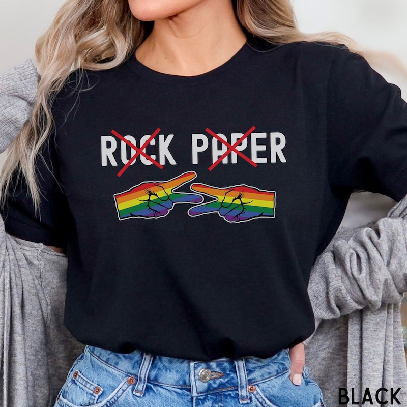 Paper Beats Rock T Shirt - Etsy