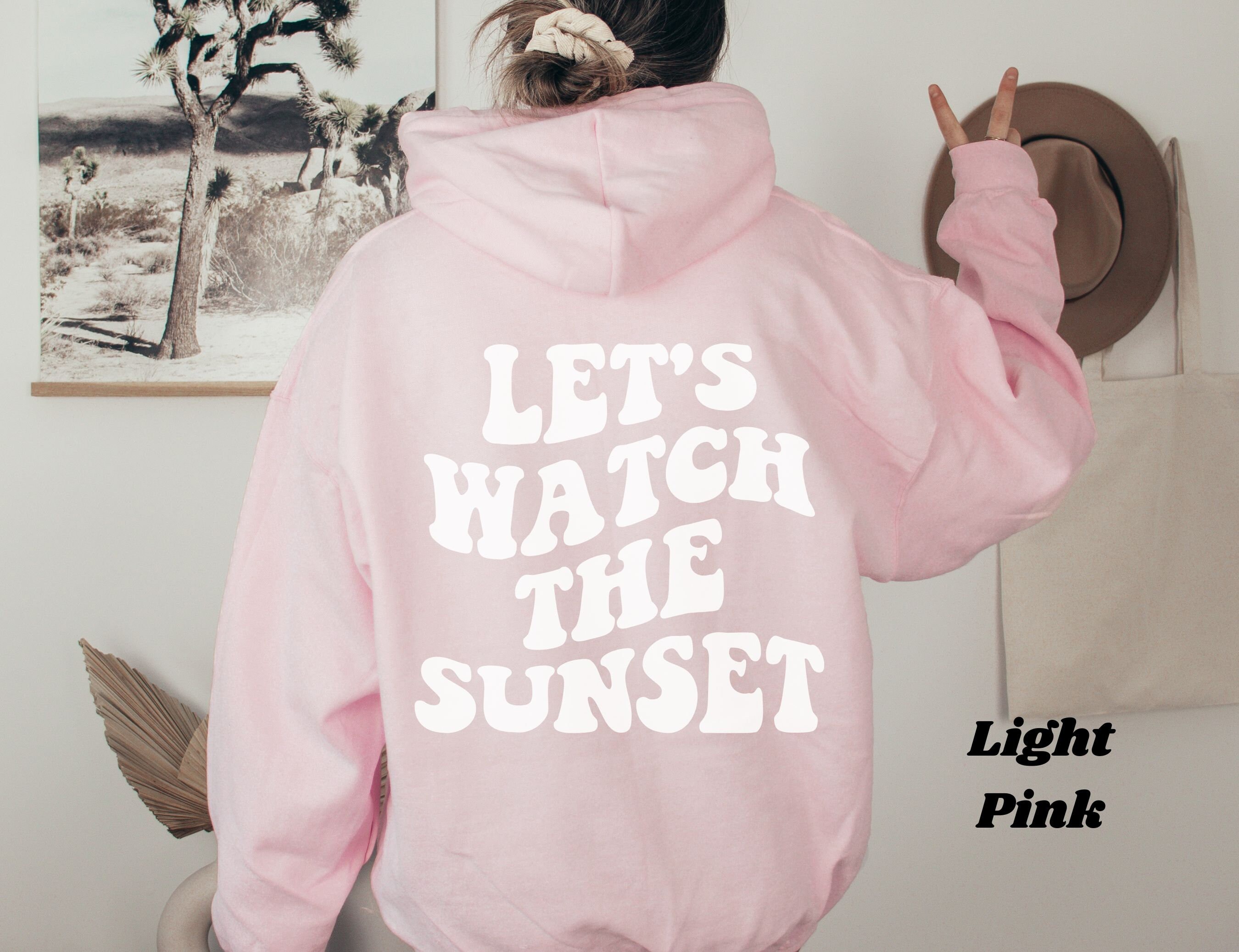 Let's Watch the Sunset Hoodie Beach Hoodie Trendy - Etsy