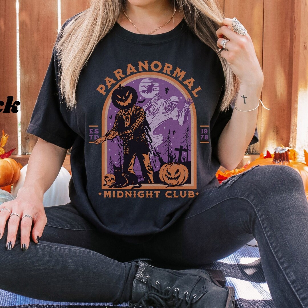 Classic Retro Halloween Shirt, Paranormal Club Tshirt, Vintage ...