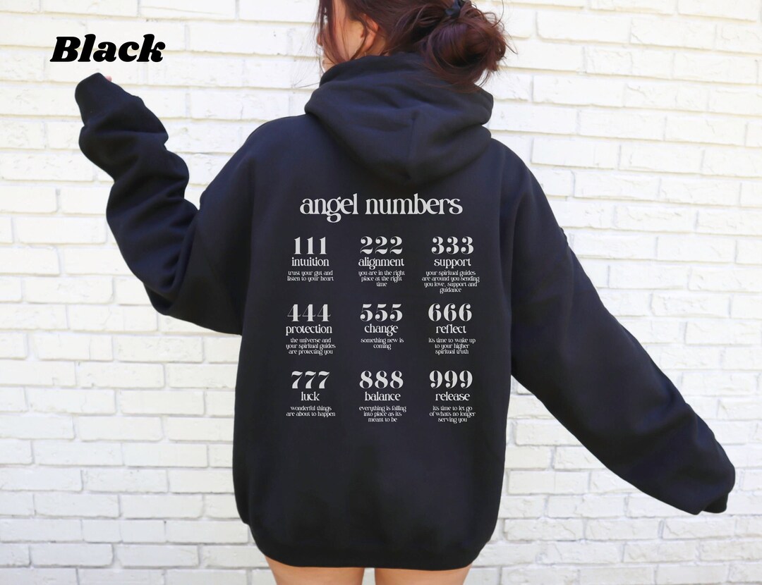 Angel Number Hoodie Mystical Celestial Hoodie Angel Core - Etsy