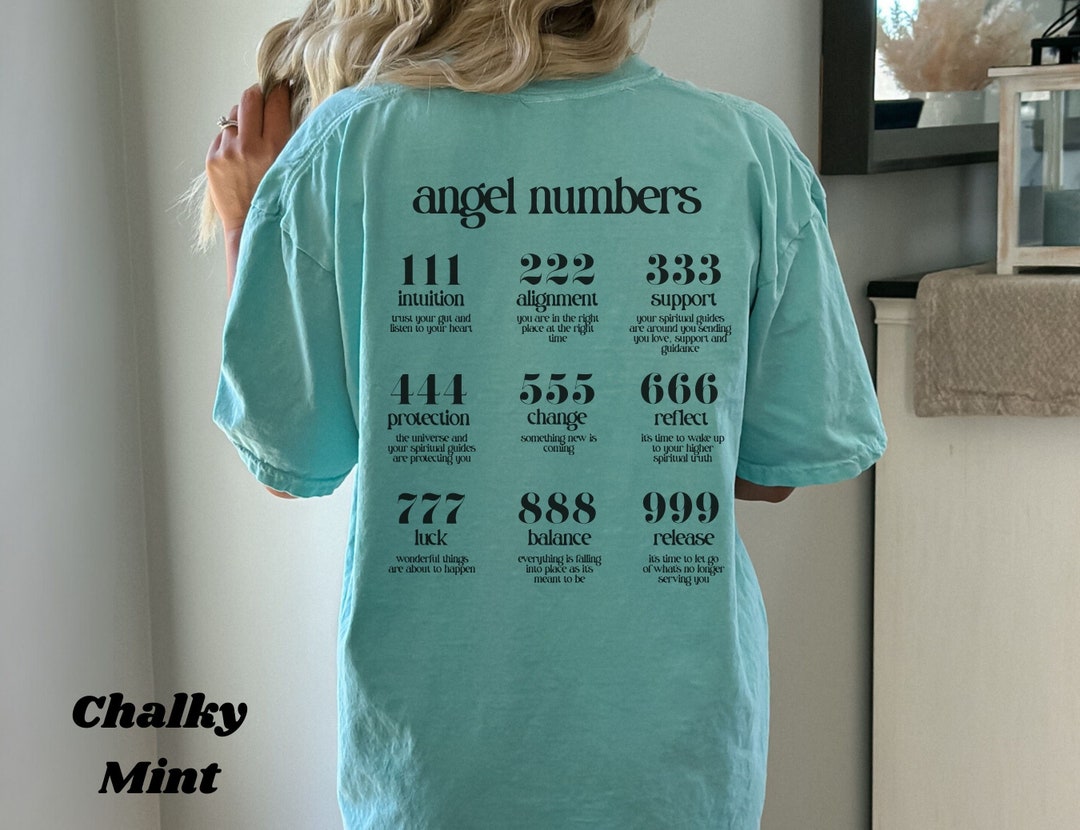 Angel Number Shirt, 444 Shirt, 777 Shirt, 111 Shirt, Words on Back ...