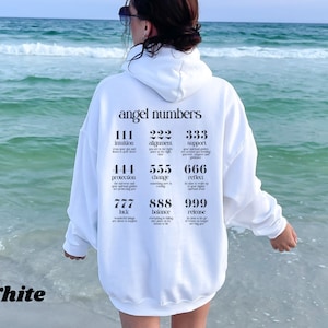 Angel Number Hoodie, Mystical Celestial Hoodie, Angel Core Aesthetic ...