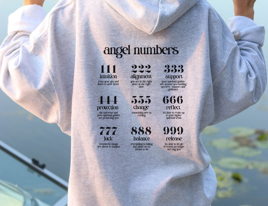 Angel Number Hoodie Mystical Celestial Hoodie Angel Core - Etsy