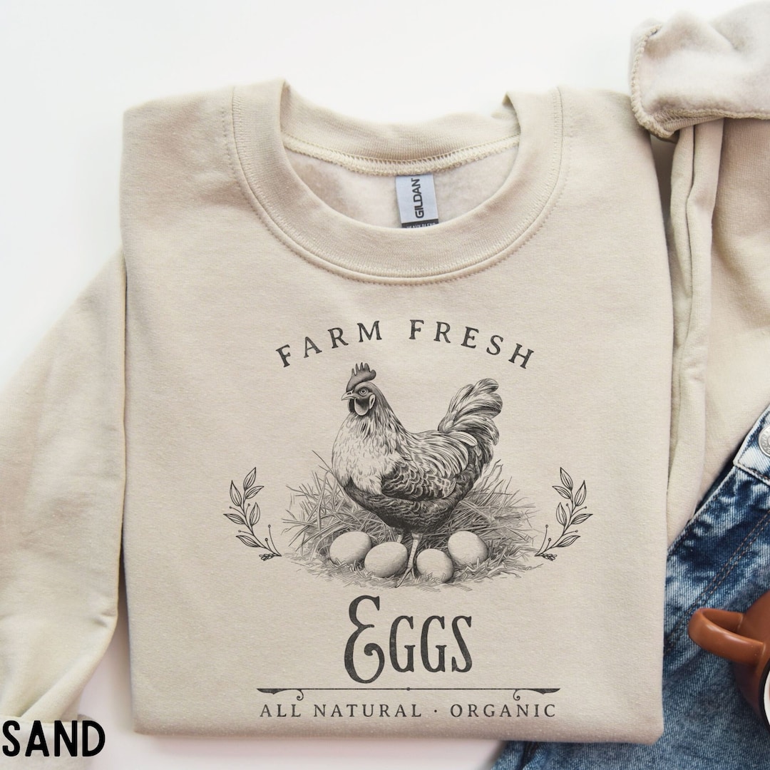 Chicken Sweatshirt, Farm Animal Sweater, Farm Life Shirt, Farmer Gift ...