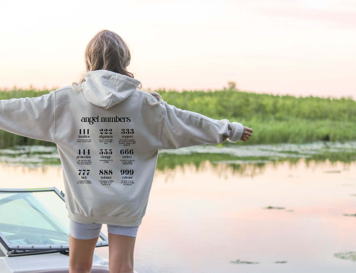 Angel Number Hoodie Mystical Celestial Hoodie Angel Core - Etsy